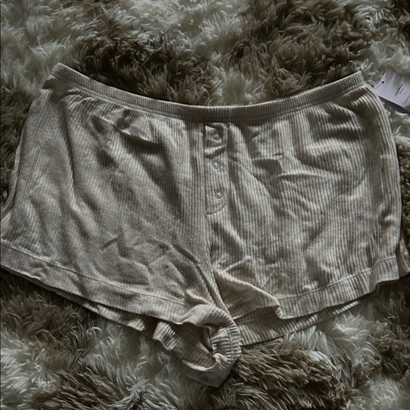 Auden | Intimates & Sleepwear | Auden Cream Ribbed Pajama Shorts | Poshmark